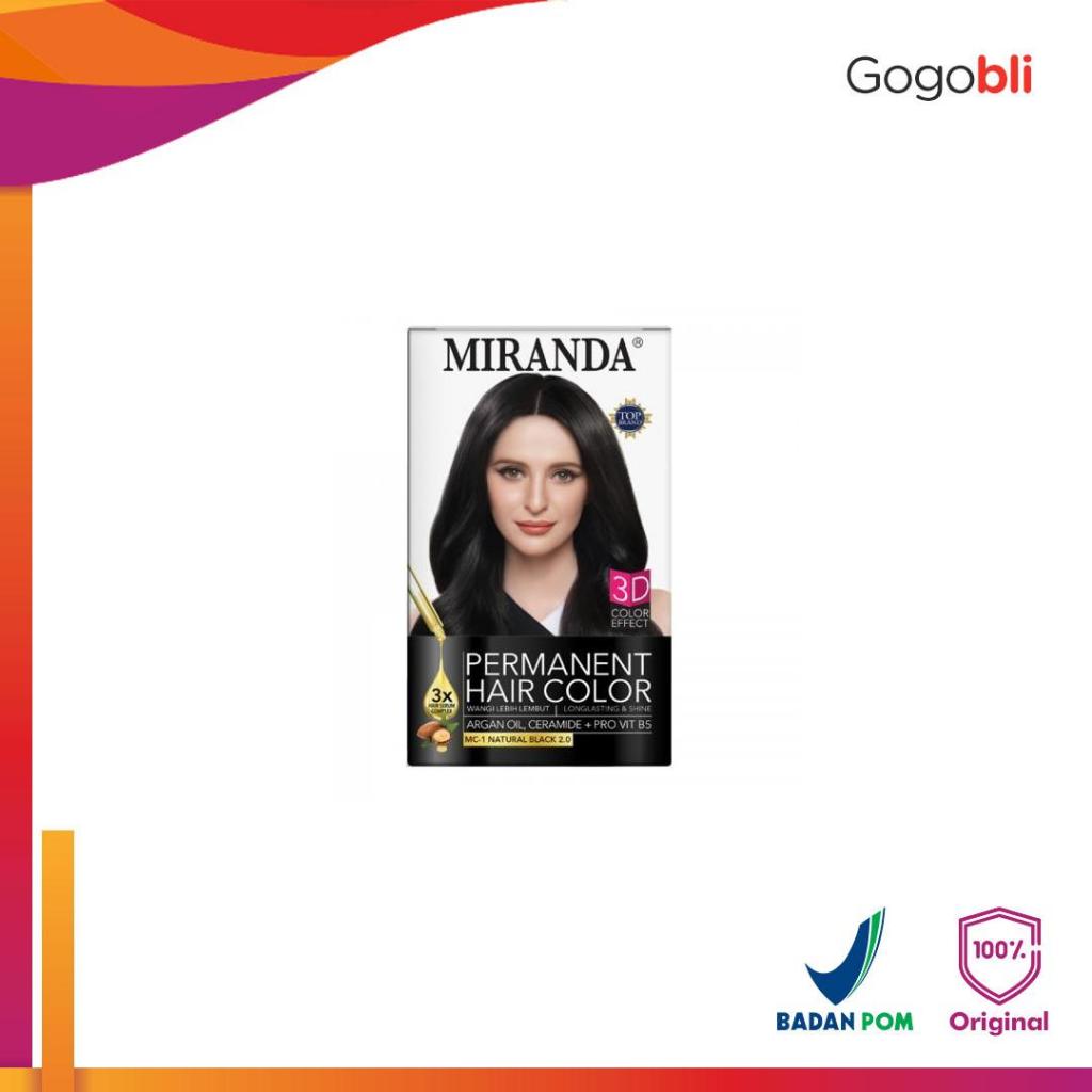 Jual Miranda Hair Color Premium Natural Black 2.0 (MC-1) 60ml | Shopee ...