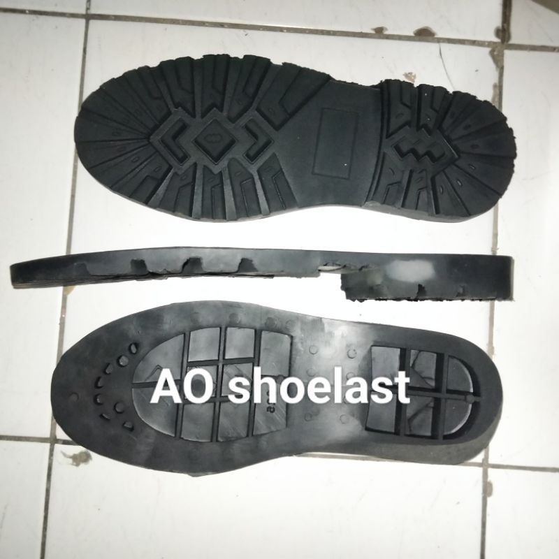 Jual outsole alas sepatu boot sol potong karet hitam GRATIS INSOLE ...