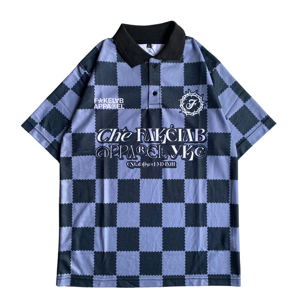 Jual Fakelab Checkered Polo Shirt / Kaos Polo Catur / Kaos Kerah Motif ...