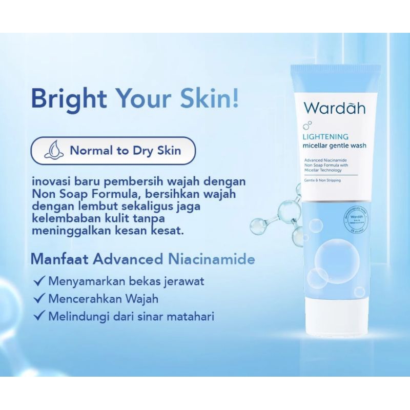 Jual Wardah Lightening Micellar Gentle Wash/ Sabun Pencuci Muka ...
