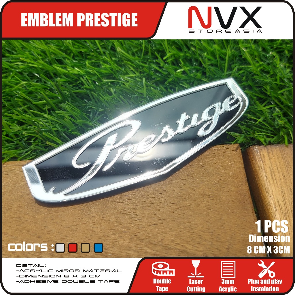 Jual 1 PCS Emblem Honda Prestige Stiker Honda Prestige 3D Timbul Emblem ...