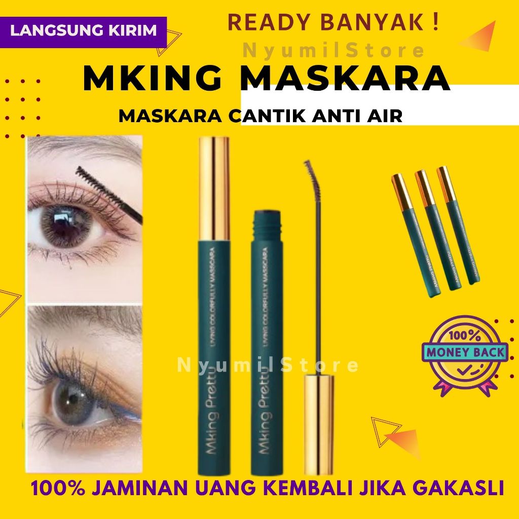 Jual MKING Maskara Cantik Anti Air Pretty Mascara M King Waterproof ...