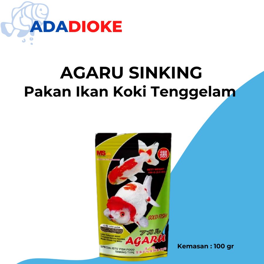Jual Pakan Ikan Koki Tenggelam Agaru Sinking Mini Pelet 100 gram ...