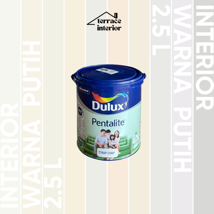 Jual Cat Tembok Dulux Interior Pentalite Warna Putih 2.5L Ultra Matt ...