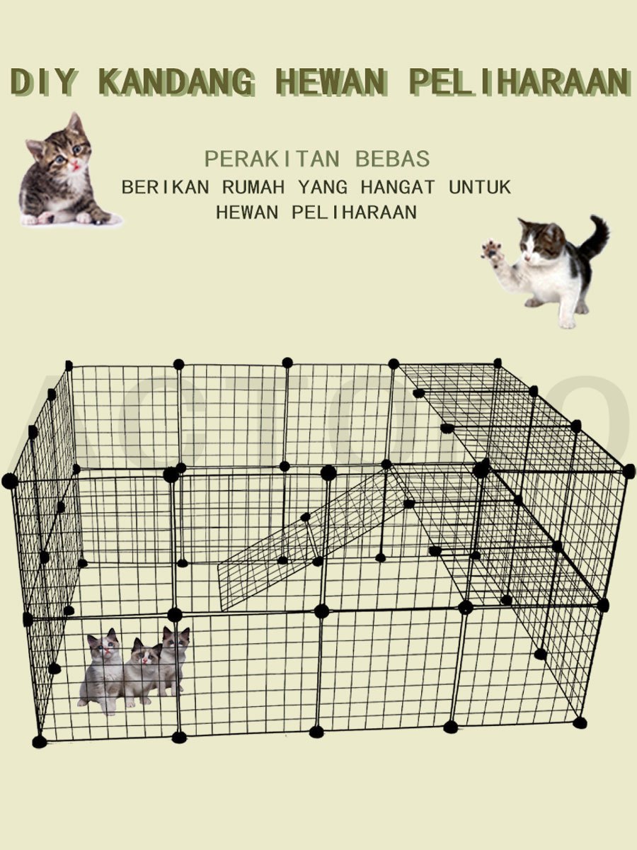 Jual Pagar Besi Diy Kucing Jumbo Kandang Kucing Kandang Kelinci ...