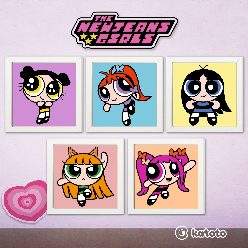 Jual New Jeans The Powerpuff Girls Paint By Number Painting By Numbers ...