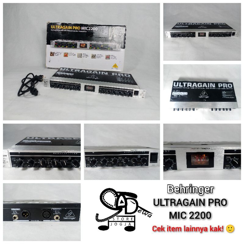 Jual BEHRINGER ULTRAGAIN PRO MIC 2200 PREAMP TABUNG VACUM TUBE MIC2200 ...