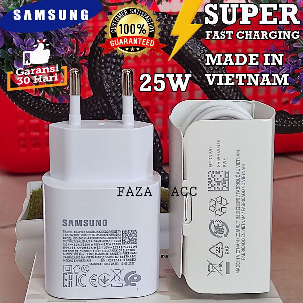 Jual CHARGER SAMSUNG ORIGINAL 100% 25 WATT ASLI ORI SUPER FAST CHARGING ...