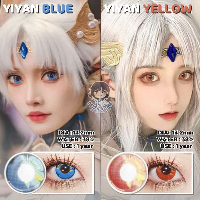 Jual Softlens Cosplay MINUS Biru dan Kuning / Orange / Oren / Oranye ...