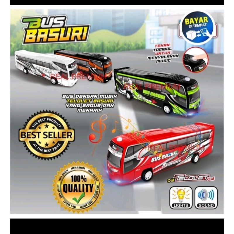 Jual Mainan Anak Bis Basuri Telolet/Bis Dengan Suara Telolet dan Led ...
