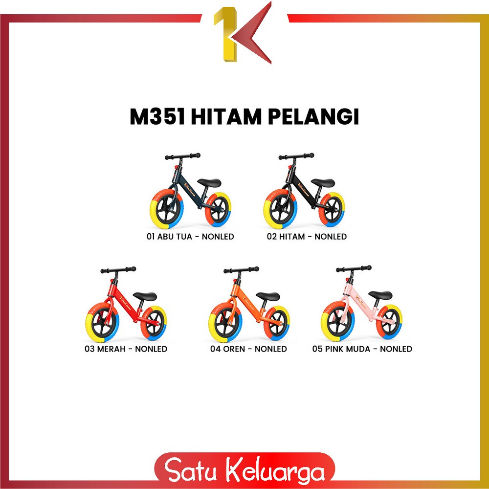 Jual SK-M341 Mainan Anak Sepeda Balance Bike Tanpa Pedal Anak Roda 2 / Sepeda Keseimbangan Push ...