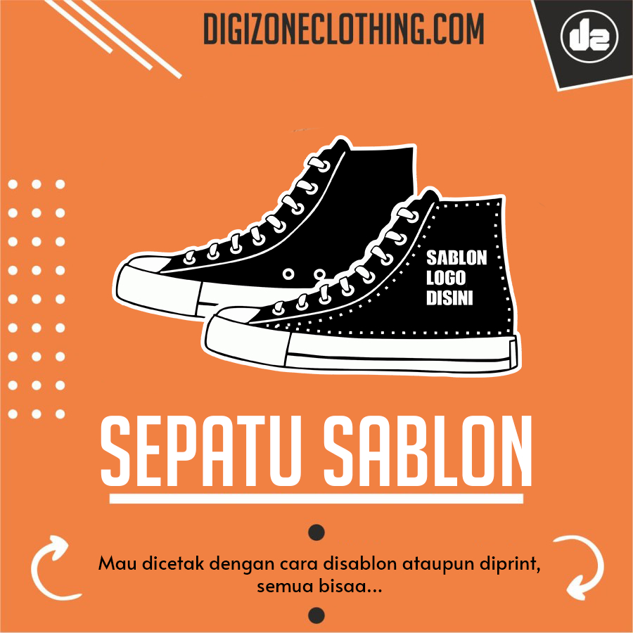 Jual Sepatu Custom Logo Sablon Desain Sesukamu | Shopee Indonesia