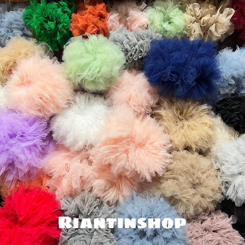 Jual IKAT RAMBUT HIJAB CEPOL RAMBUT TILE SCRUNCHIE TILE TULE | Shopee ...