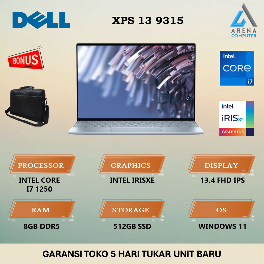 Jual Dell XPS 13 9315 Intel i7 1250 8GB 512GB FHD IPS W11 | Shopee ...