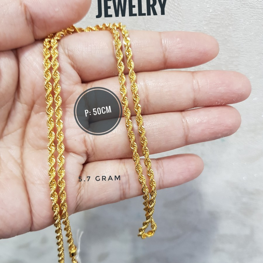 Jual KALUNG EMAS PANJANG MODEL TAMBANG KUNING 16K | Shopee Indonesia