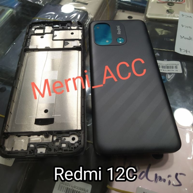 Jual Kessing hausing fullset frame lcd Xiaomi Redmi 12C Backdor dan ...