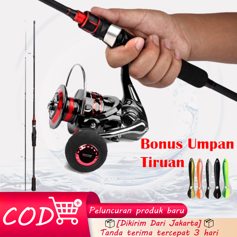 Jual Joran pancing Set 1.65-2.7M Fishing Rod with 5.2:1 Reel Combo for ...