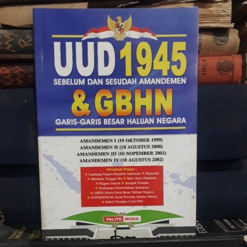 Jual Uud 1945 Sebelum Dan Sesudah Amandemen And Gbhn Gari Garis Besar Haluan Negara Shopee 