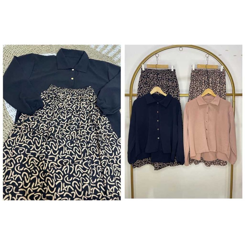 Jual EKSKLUSIF SLP ONE SET MOTIF // SET ROK MOTIF RAYON MIX CRINKLE ...