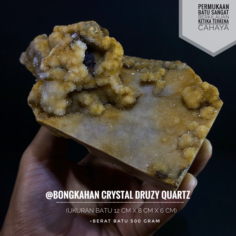 Jual Bongkahan Crystal Druzy Quartz L30 atau Batu Kristal Alam atau ...