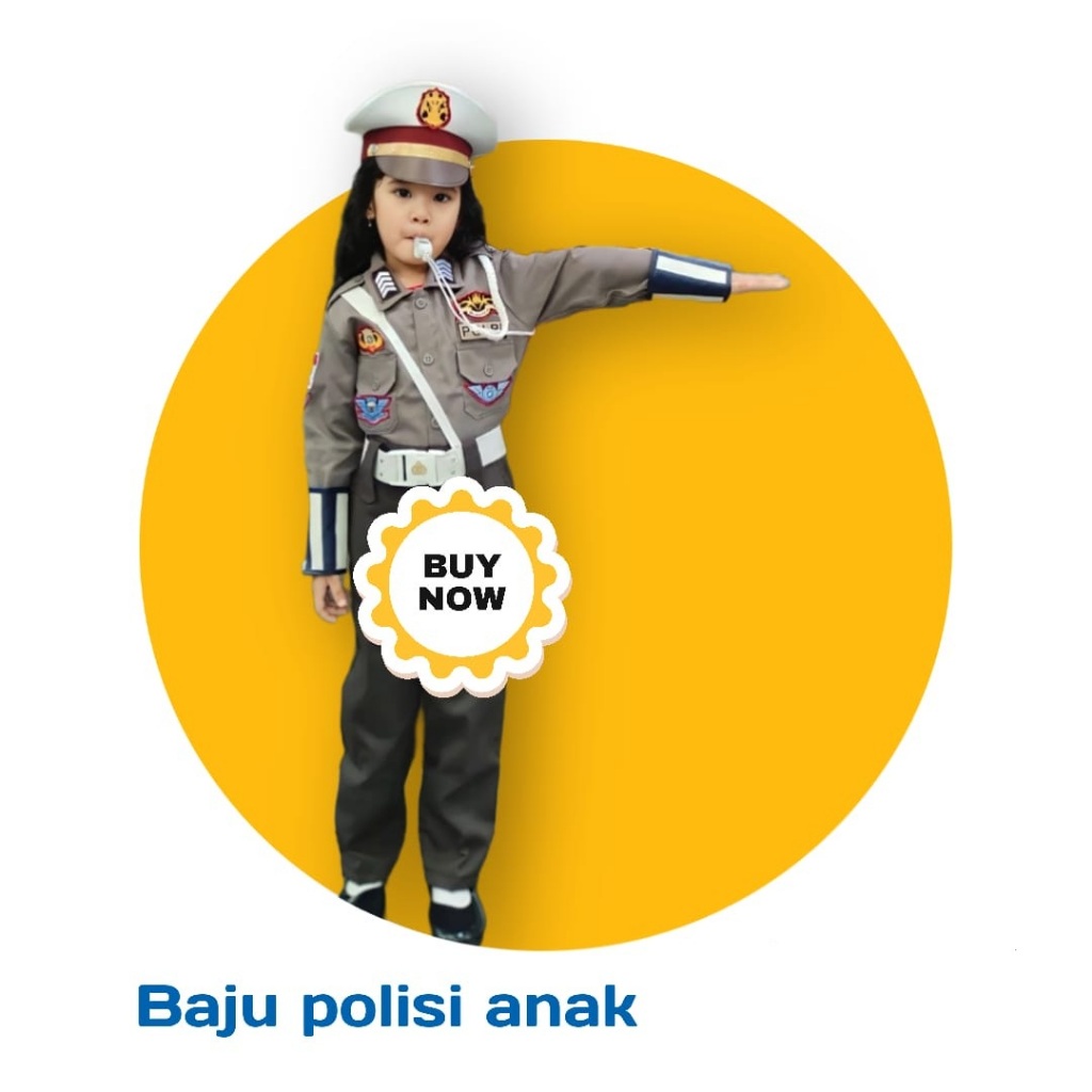 Jual Baju polisi anak Kostum Polisi Baju pocil Baju profesi polisi lalu ...