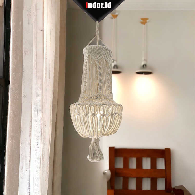 Jual Kap Lampu Hias Gantung Plafon - Cap Gantung Lamp Macrame Aesthetic ...