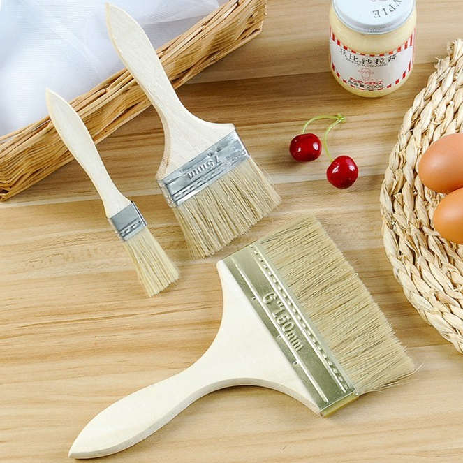 Jual (KCT1) Kuas Kue Kayu Poles Serbaguna Kuas Baking Grill Barbeque ...