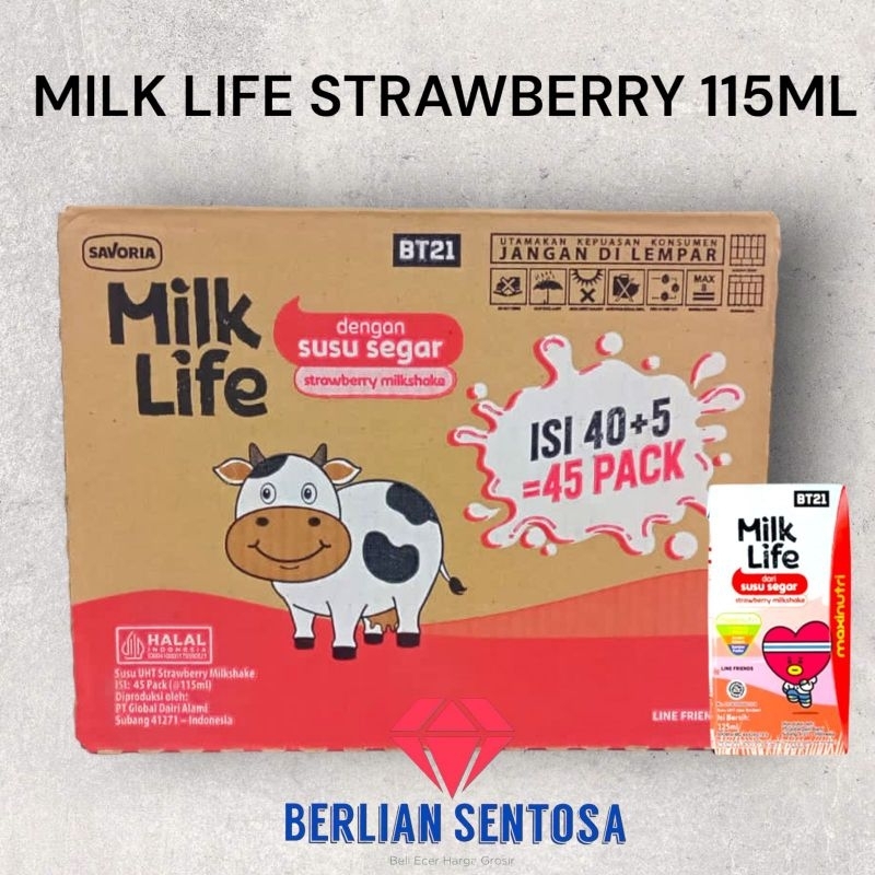 Jual susu milk life 115ml DUS | Shopee Indonesia