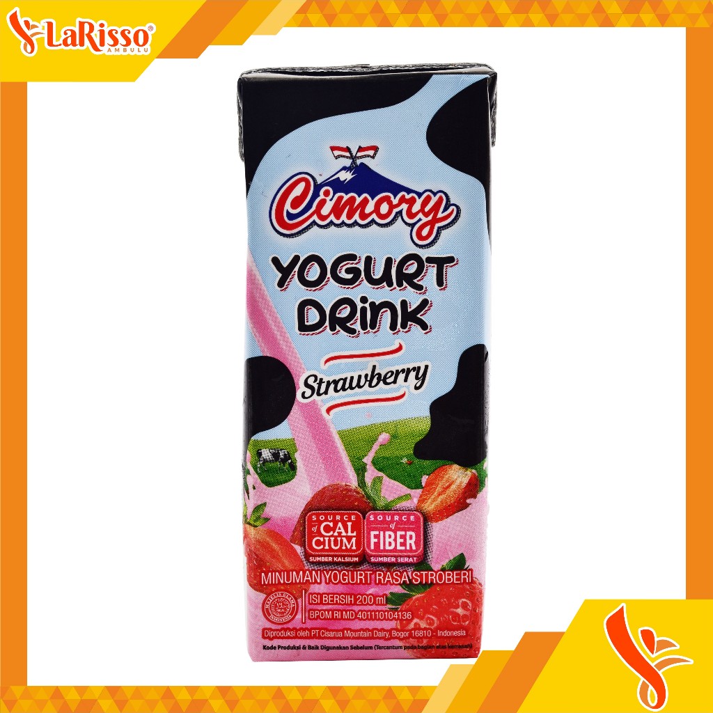 Jual CIMORY YOGHURT DRINK 200ML STRAWBERRY | Shopee Indonesia