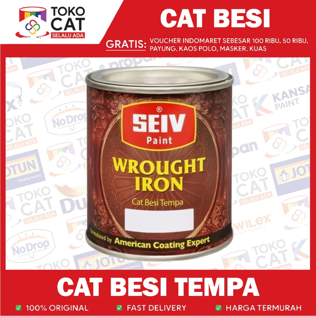 Jual Seiv Wrough Iron | Cat Besi Tempa Warna Tembaga / Emas / Cooper 250ml | Shopee Indonesia