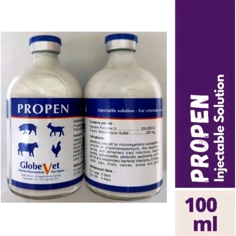 Jual Propen 100 ml Penstrep injeksi 100 ml Antibiotik Injeksi ...