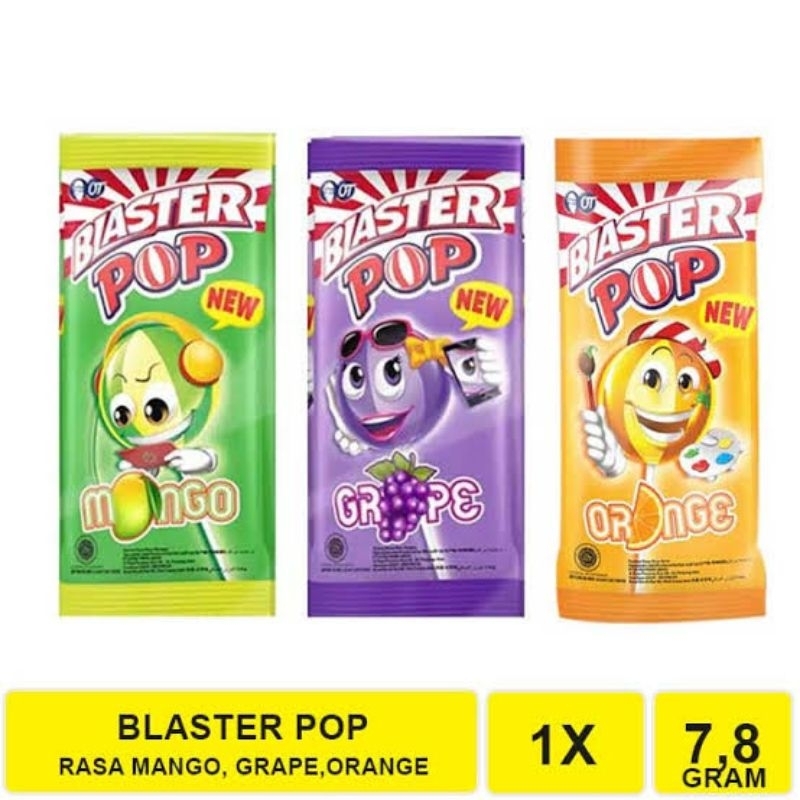 Jual PERMEN BLASTER LOLIPOP 3 RASA 1 PAK ISI 36 PCS | Shopee Indonesia