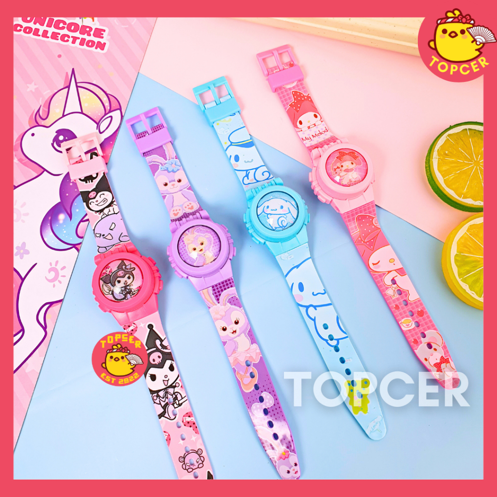Jual Jam Tangan Anak Perempuan Spinner Super Hero Sanrio Kuromi Melody ...