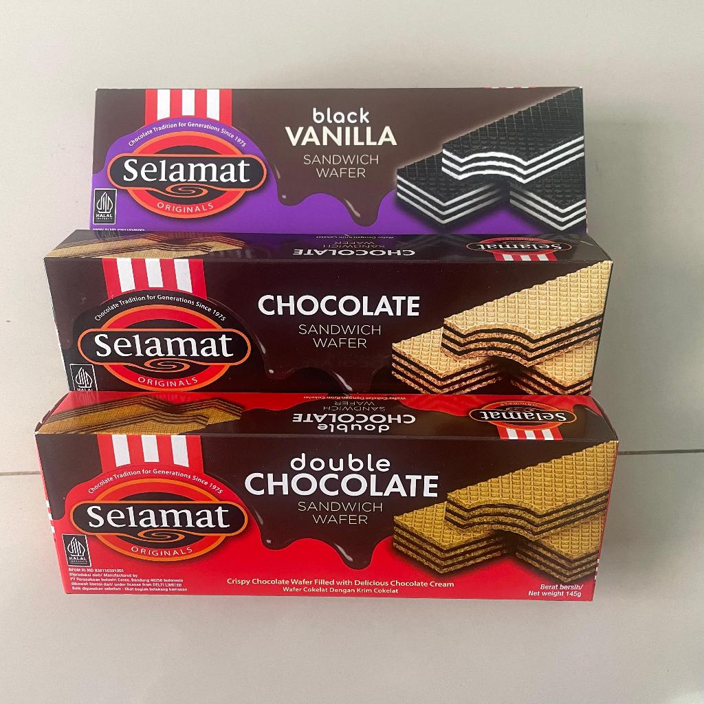 Jual Selamat Wafer 145 Gram Chocolate / Double Chocolate / Black ...