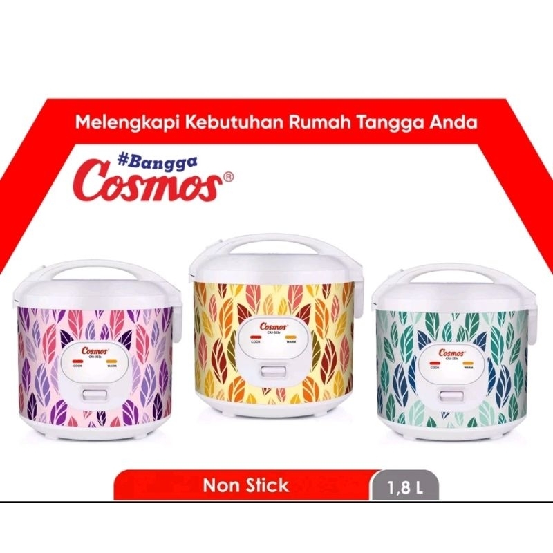 Jual Magicom Rice Cooker Magic Com Cosmos CRJ 323 S 1,8 Liter | Shopee ...