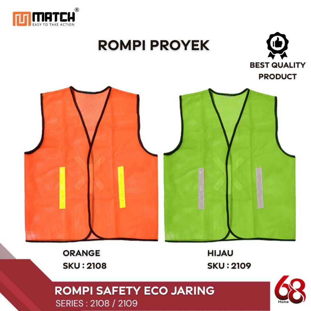 Jual ROMPI PROYEK/ROMPI KERJA/Rompi Safety Eco Jaring Poliyester Hijau ...