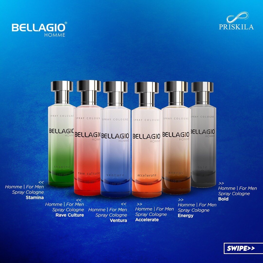 Jual BELLAGIO Spray Cologne 100ml | Body Mist Parfum | Shopee Indonesia