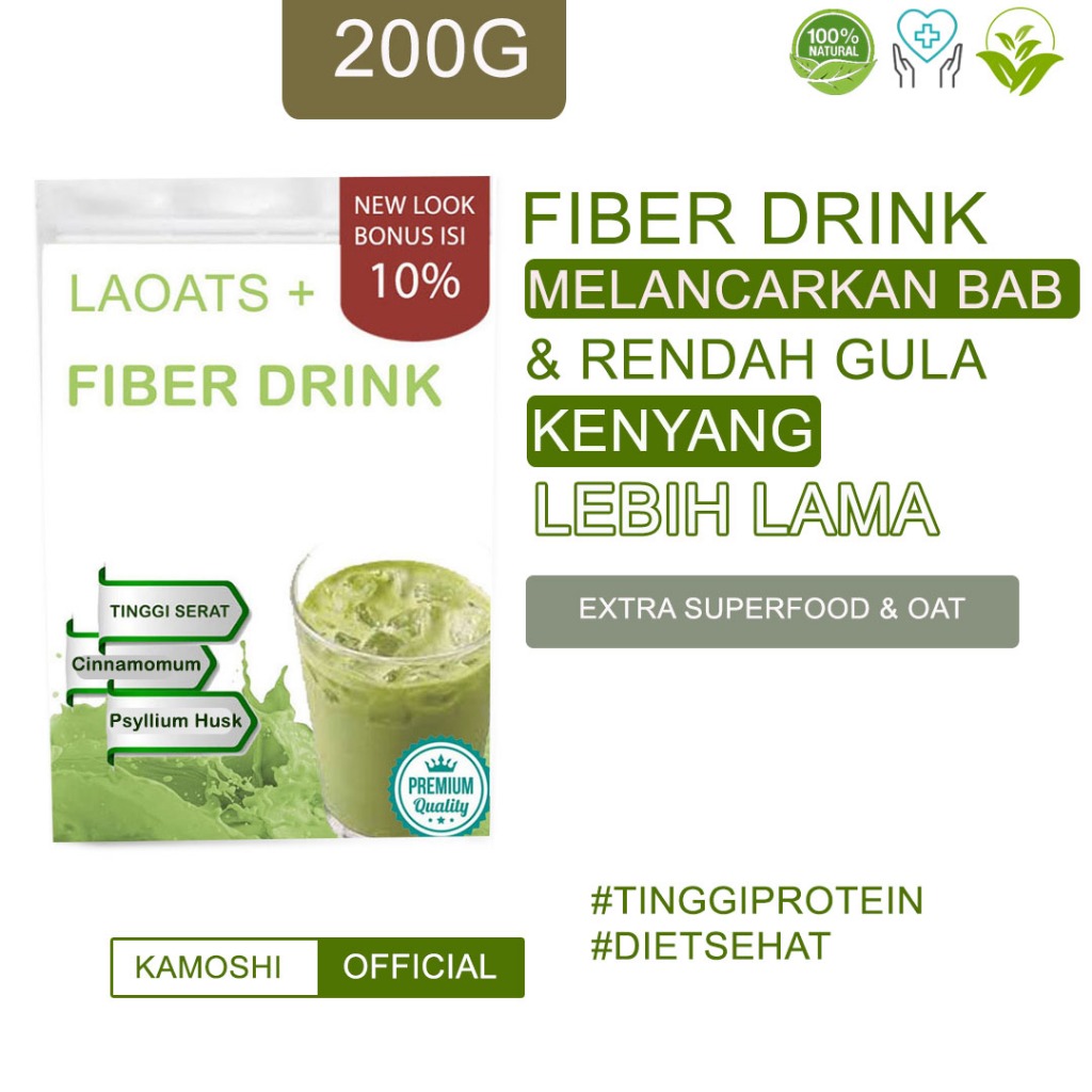 Jual Psyllium Husk Riber Drink Minuman Diet Pelangsing Susu Low Fat ...