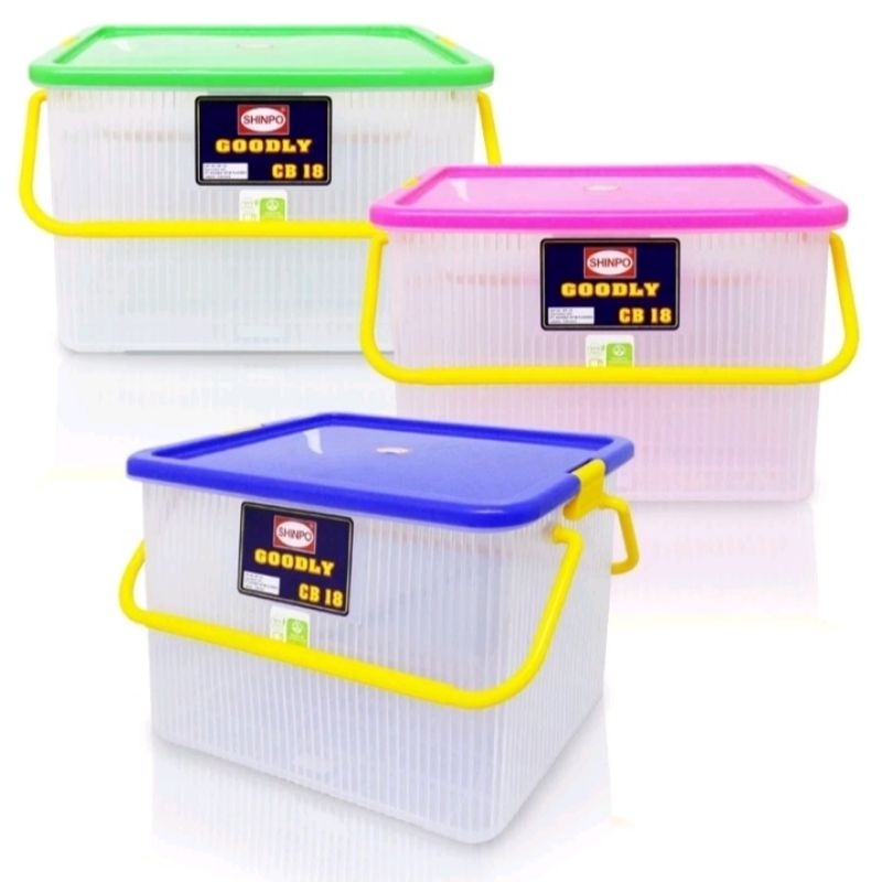 Jual Box Penyimpanan Kontainer Plastik 18 L Goodly Container Box Lock ...