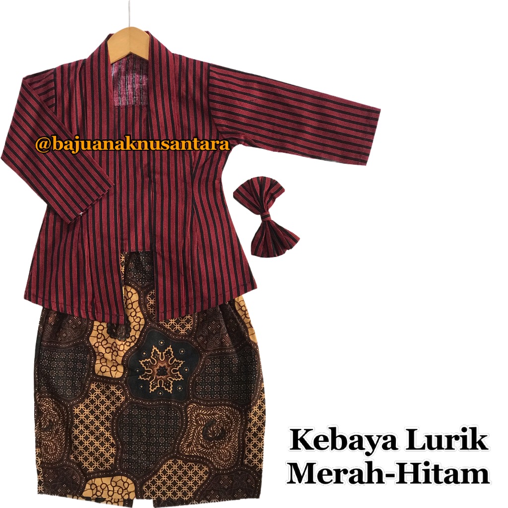 Jual Setelan Kebaya Anak Berbahan Kain Lurik Model Kutubaru Lengan ...