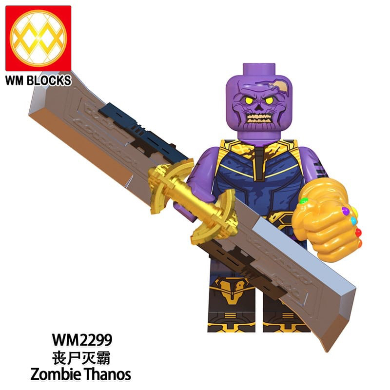 Jual mini action figure zombie thanos with sword marvel avenger mini ...