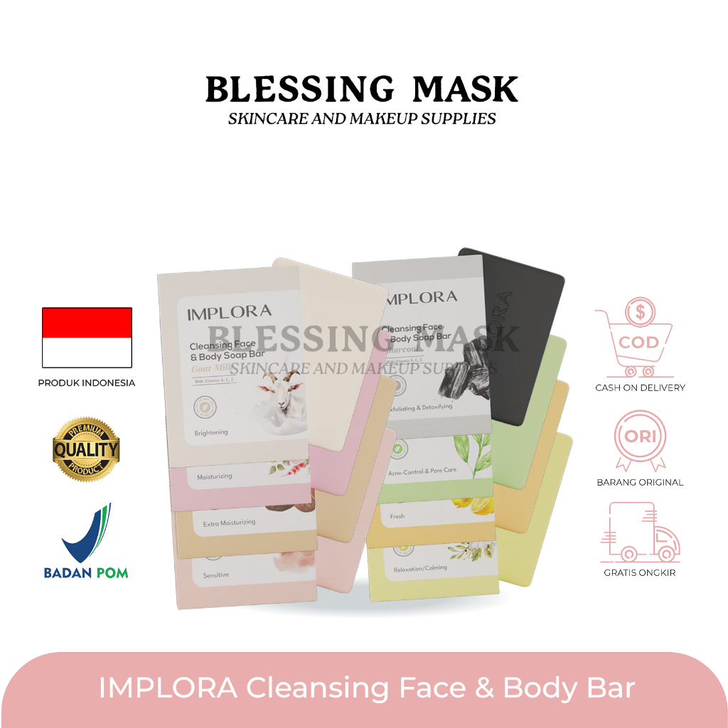 Jual IMPLORA Cleansing Face & Body Bar | Sabun Untuk Wajah & Badan ...