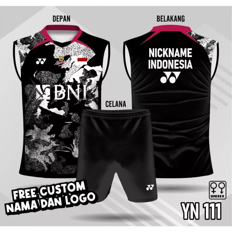 Jual jersey set celana badminton bwf 2023 baju bulu tangkis tanpa ...