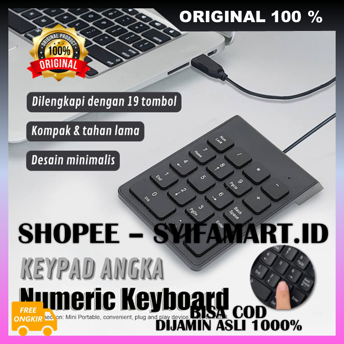 Jual Keyboard Angka Numeric Keypad Keyboard Portable USB Khusus Angka ...