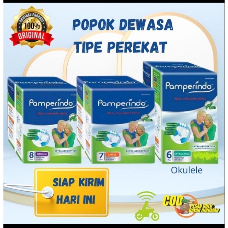 Jual popok dewasa diaper pamperindo | Shopee Indonesia