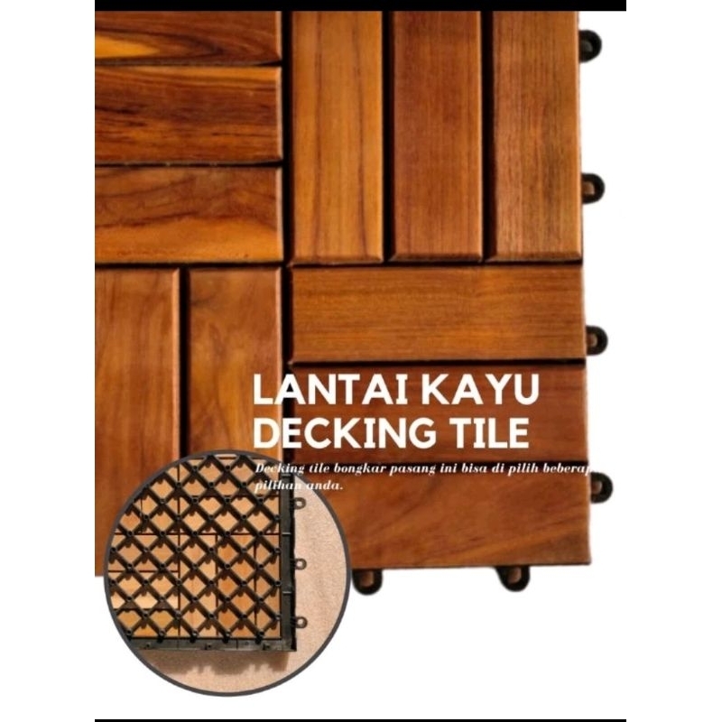 Jual Decking tile//lantai kayu 30x30 cm | Shopee Indonesia
