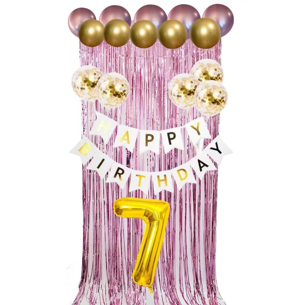 Jual Paket Dekorasi Tirai Ulang Tahun Anak Simple / Paket Happy ...