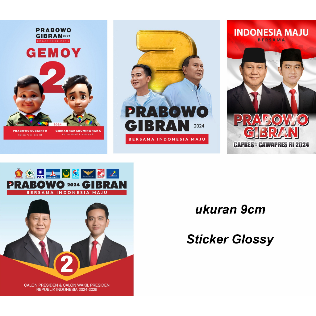 Jual Sticker Capres Cawapres Presiden 2024 Prabowo Gibran | Shopee ...