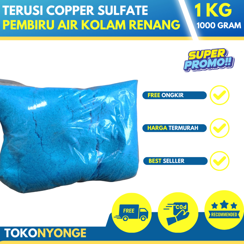 Jual Terusi Copper Sulfate Obat Pembiru Anti Lumut Dan Penjernih Air ...