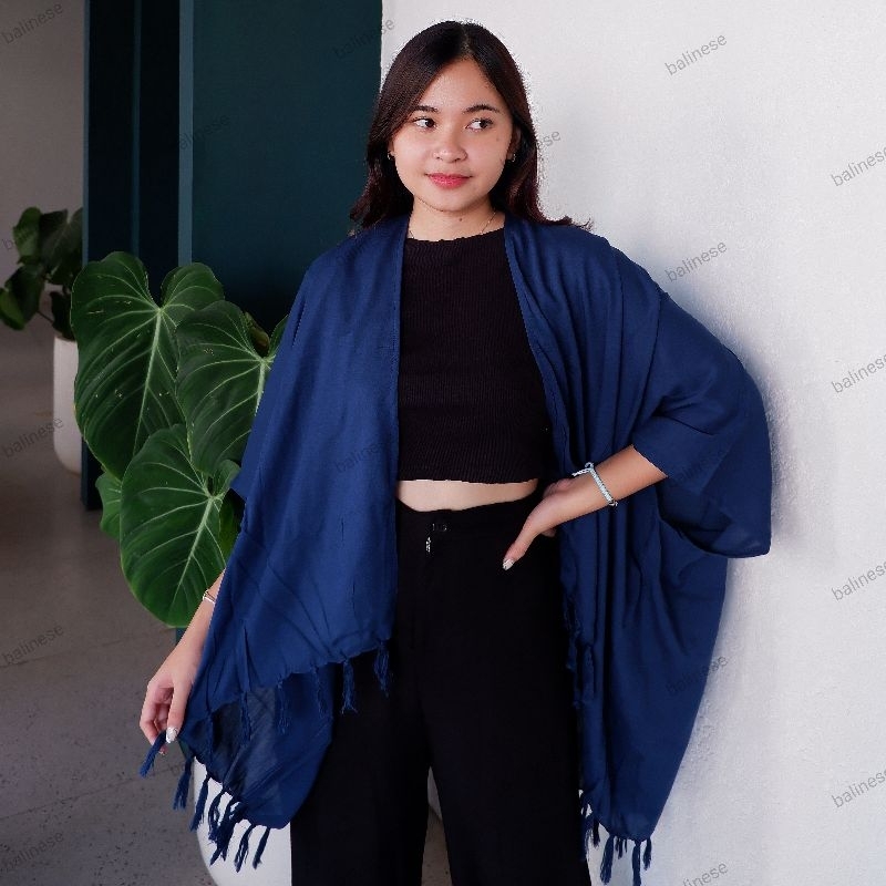 Jual Cardigan Pantai Auter Polos Bali Outer Rumbai Rayon Allsize ...